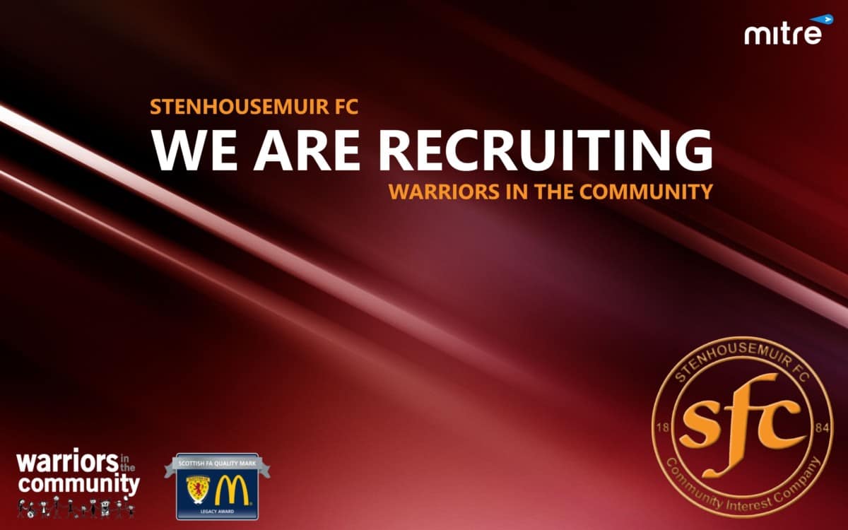 Full-time Community Coach- Apply Here | Stenhousemuir FC