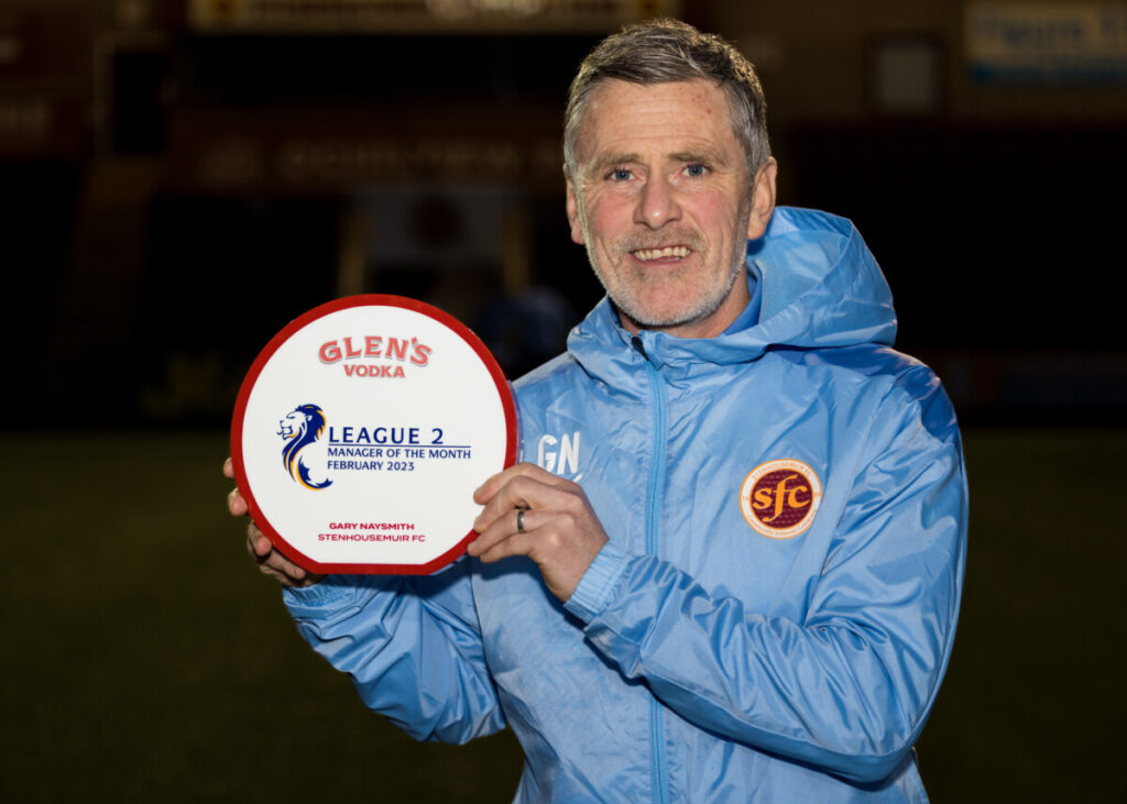 Gary Naysmith Wins Manager of the Month - Stenhousemuir FC