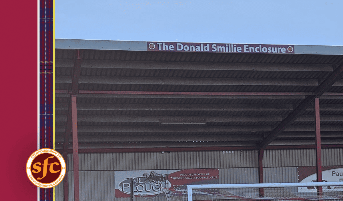 Introducing | The Donald Smillie Enclosure - Stenhousemuir FC