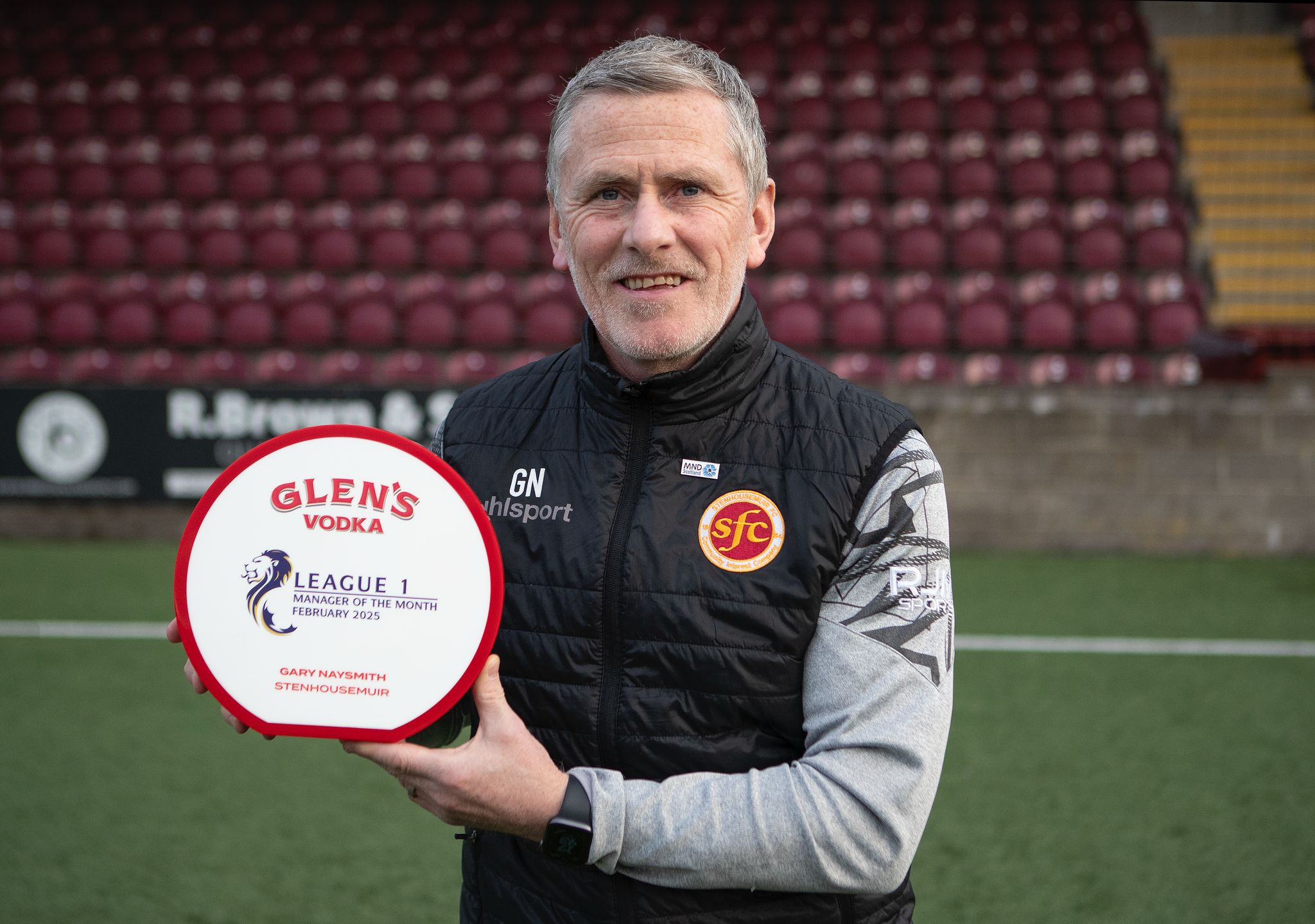 Gary Wins Glen’s Manager of the Month - Stenhousemuir FC