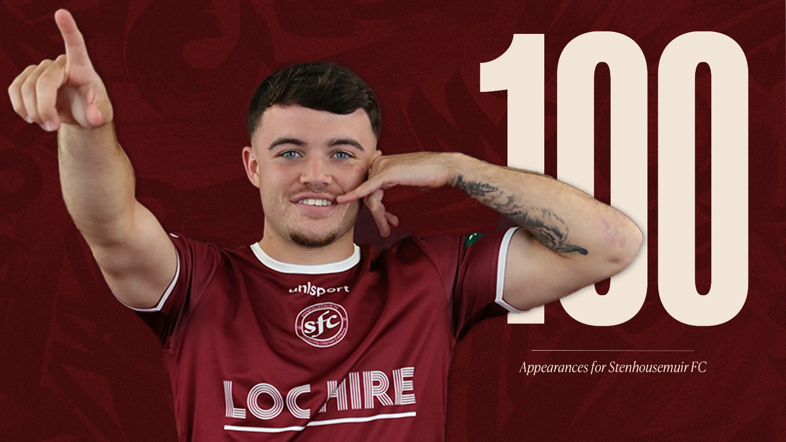 Kinlay Bilham Makes 100th Stenhousemuir Appearance | Stenhousemuir FC